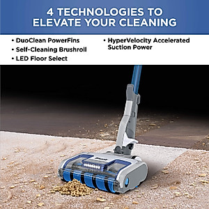 Shark HZ2002 Vertex Ultralight Corded Stick DuoClean PowerFins & Self-Cleaning Brushroll, Perfect for Pets, Removable Hand Vacuum, Upholstery Tool, Dusting & Power Brushes, Cobalt Blue