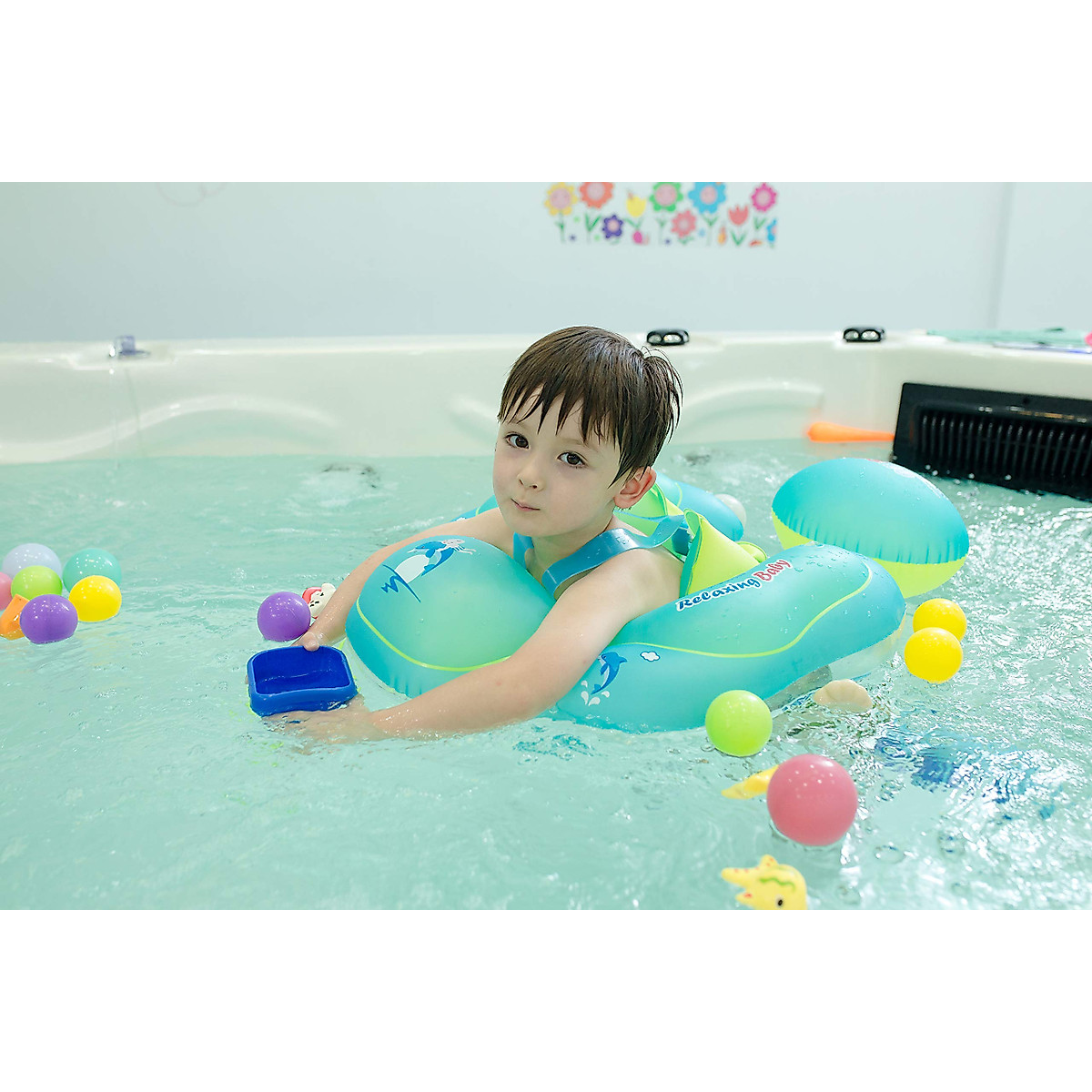 Relaxing Baby-Anti-Slip Baby Swimming Float Ring for Pool Inflatable Baby Swim Float Children Waist Ring Inflatable Pool Floats Toys Swimming Pool Accessories for The Age of 3-36 Months