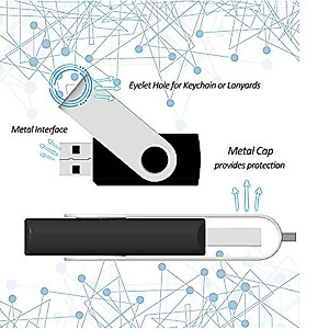2GB USB Flash Drive 10 Pack FEWINA Multipack USB Drive 2 GB Memory Stick Bulk 2 Gig Jump Drives, Zip Drive PenDrive for Data Storage (Multi-Color with 10 Lanyards)