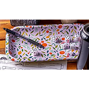 Puff Plate Decorative Metal Serving Tray - Cute Room Decor for Desk, Bathtub, Jewelry, Candle, Food or Coffee Table (Simple Citrus)