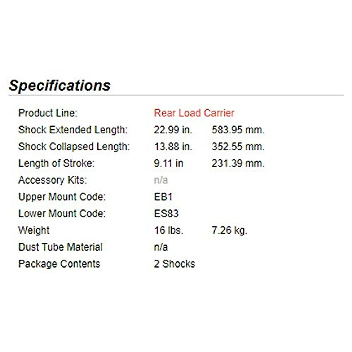 Gabriel 43167 Rear Load Carrier