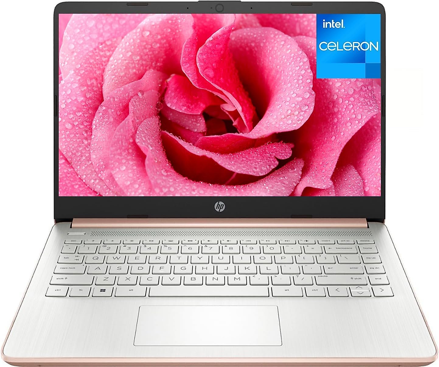 HP 14 Inch Laptop Computer, Ultra Thin and Light Laptop for College Students, Intel Celeron N4120, 16GB RAM, 320GB Storage (64GB eMMC+256GB MSD Card), Long Battery Life, 1-Year Office 365, Win11 S