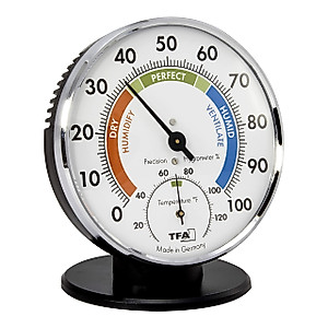 La Crosse Technology 45.2033 Tablestand Thermo-Hygrometer, Silver