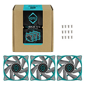 Iceberg Thermal IceGALE Xtra 120mm PWM High Performance Case Fan ((3-Pack) Teal)