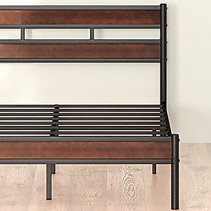 ZINUS Roman Bamboo and Metal Platform Bed Frame / No Box Spring Needed / Easy Assembly, Full