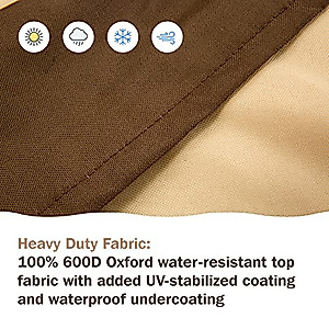 loriano Patio Furniture Cover 600D Outdoor Furniture Cover Waterproof Suitable for 3 Pieces Patio Furniture Sets