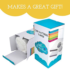 Little Sleepy Head Waterproof Crib Mattress Pad, 2” Ventilated Soft Memory Foam Topper for Toddler Bed Mattress or Crib Padding, Removable Washable Non-Slip Cover