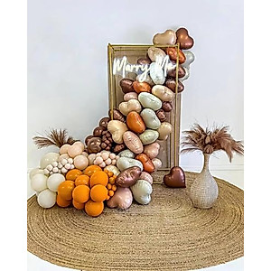 121pcs Fall Balloon Garland Arch Kit Double Stuffed Burnt Orange Balloons Double Stuffed Terracotta Rust Balloons for Thanksgiving Autumn Birthday Party Wedding Decorations