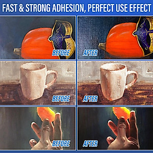 MCTRHG Gloss Varnish for Acrylic Painting, Non-Yellowing, Non-Toxic, Anti-Crazing, High Gloss Finish, for Artwork, Acrylic Paint, Suitable for Pro Artists, Hobby Painter