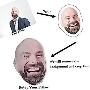 Custom Face Shaped Photo Pillow Your Face on a Pillow Custom Photo Pillow 12inches
