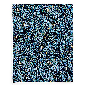 Vera Bradley Women's Packable Fleece Blanket, Dreamer Paisley, One Size