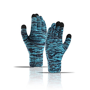 3 in 1 Winter Beanie Hat Neck Warm Scarf and Touch Screen Gloves Set for Women and Men,Knit Cap Set