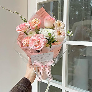 Happy Birthday Ribbon for Gift Wrapping, 1 Inch 25 Yards Pink Ribbon for Flower Bouquet, Organza Satin Ribbon for Crafts Bow Making Cake Box Party Decoration, Happy Birthday Ribbon for Flower Bouquet