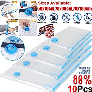 DOITOOL 1PCS Vacuum Storage Bag, Space Saving Clothes Storage Bag, New Simple Style Sealed Storage Bag, Compress Bag for Clothing, Duvets, Pillows, Bedding, Curtains, Travelling (60x80cm)