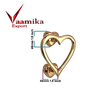 Vaamika Export Brass Door Knocker for Door Front - Exterior for Home Brass Door Knocker Front Door Entry Knocker - (Pack of 1 Antique Brass Finish)