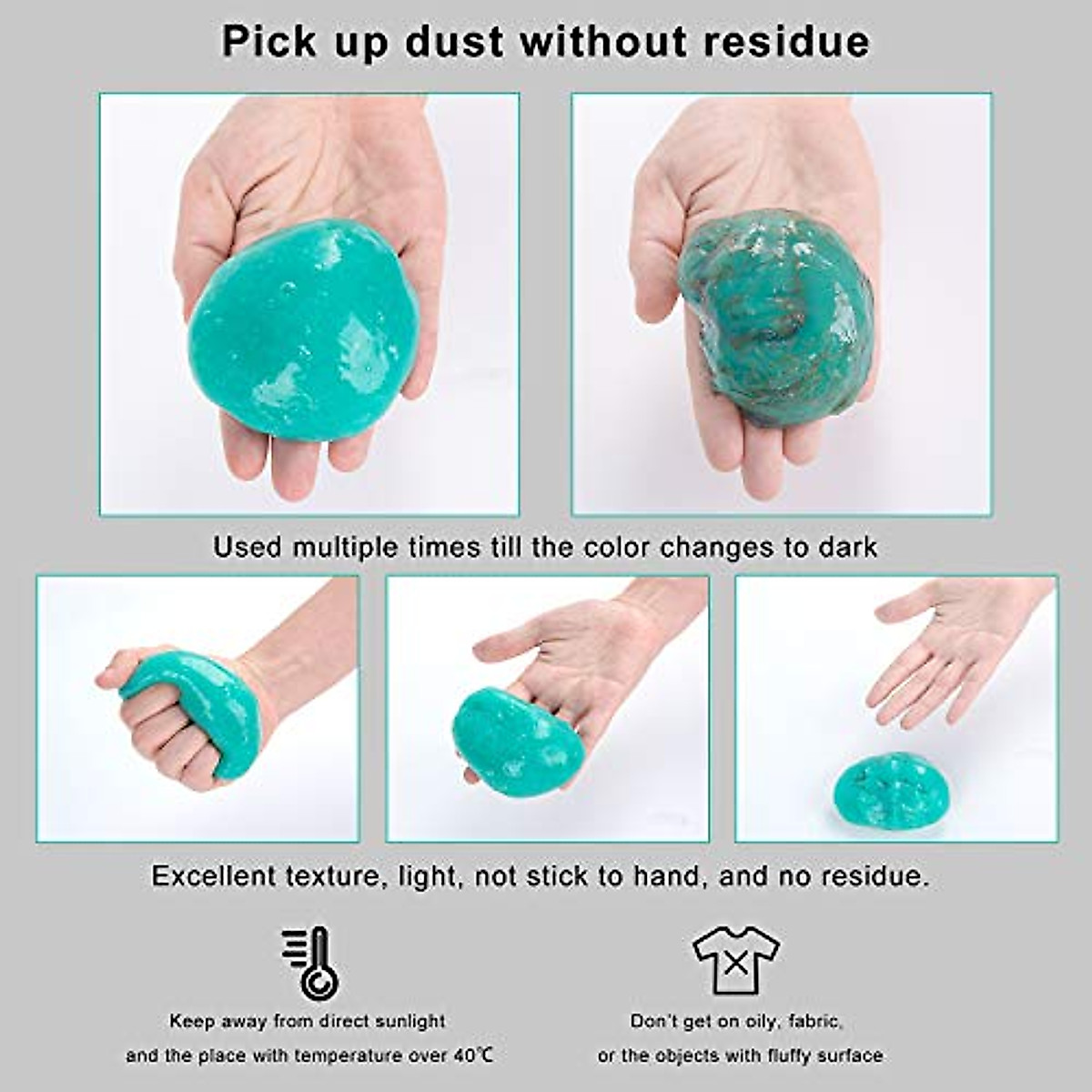 ASFSKY Cleaning Gel for Car Dust Cleaner Car Interior Slime for Detailing Putty for Dust Dirt Crumbs in Corners Inside The Car Clean The Dashboard Console and Vents