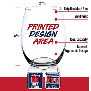 Toasted Tales Wildflowers Lake and Lodge Collection | 16 oz Stemless Wine Glass | Seasonal Outdoor Home Décor Accessory Glassware | Forest Animals Design | Wine Tasting Gift For Her