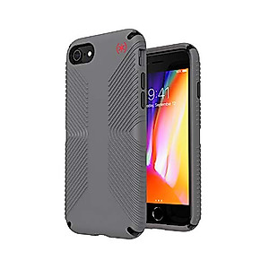 Speck iPhone SE Case - Drop Protection - Fits iPhone 8 & iPhone 7 & Phone SE (2022), iPhone SE (2020) - Scratch Resistant Cases - Slim with Extra Grip & Soft Touch Coating - Grey, Black, Red Presidio2