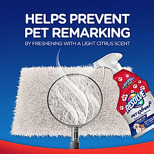 Resolve Pet Expert Carpet Spot & Stain Remover Spray, Pet Stain and Odor Remover, Carpet Cleaner, 22oz (Pack of 2)