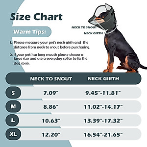IDOMIK Soft Dog Cone for Dogs After Surgery, Comfort Dog Cones for Small Medium Large Dogs, Adjustable Dog Recovery Collars to Stop Licking Wound, Protective E Collar Cone Alternative for Dogs Cats,L