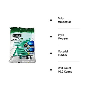 Schick Exacta2 Sensitive Disposable Razor, 10 Count (1Pack)