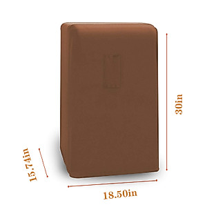 Perfitel Universal Portable Air Conditioner Cover Dust Proof Sunshade Fabric Covers with Telescopic Rope AC Cover Protector Defender - Full Winter AC Cover Indoor Protection (Brown)