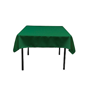 New Creations Fabric & Foam Inc, 54" x 54" Square Polyester Poplin Table Overlay, for 42" Square Small Coffee Table with 6" Drop (Flag Green)