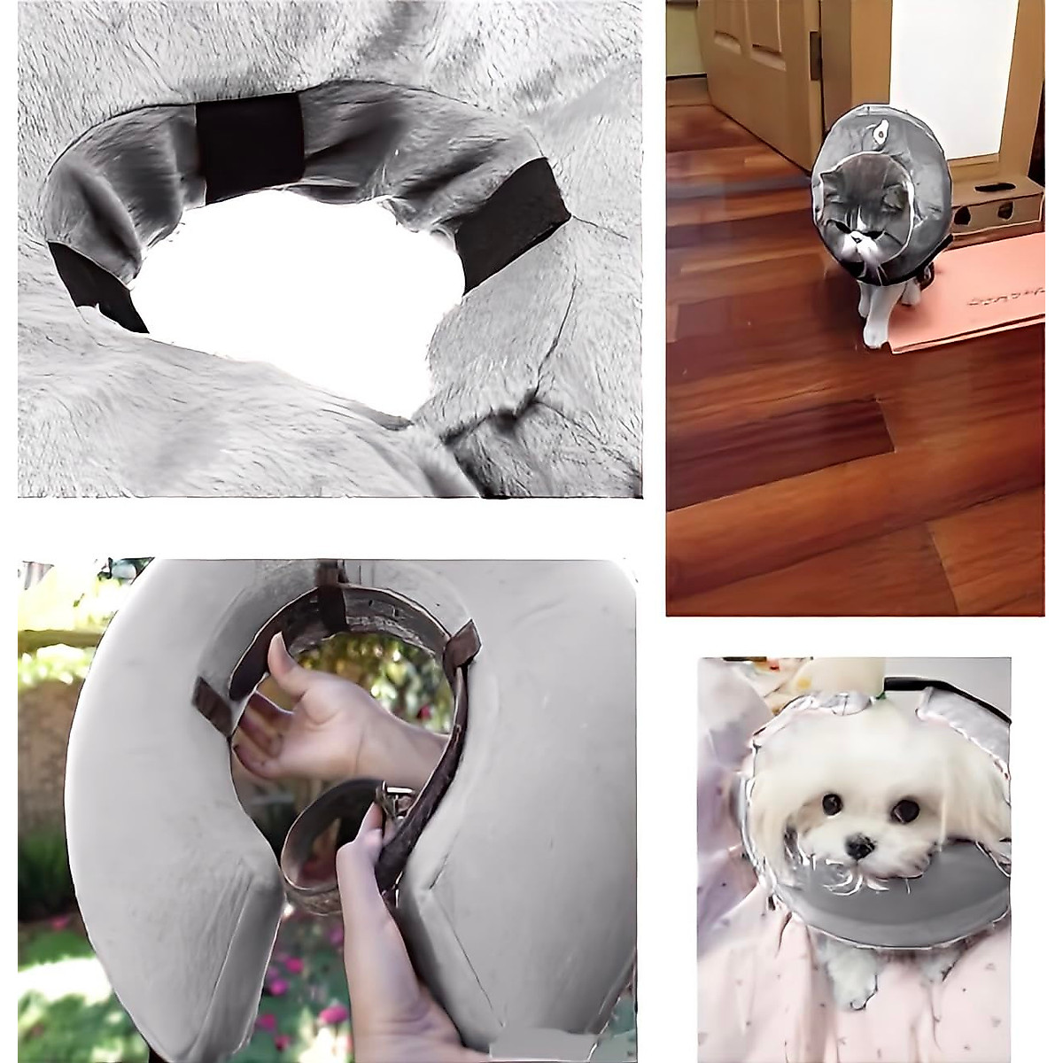 Inflatable Dog Cone Collar Alternative After Surgery - Soft Blow-up Protective Recovery Dog Collar, Pet Recovery Collar & Cone for Medium Dogs to Stop Licking, Protective Dog Neck Collar