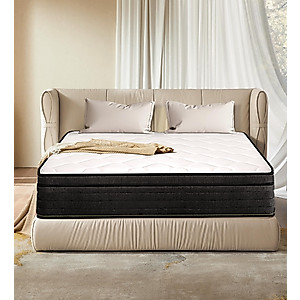 elitspace Hybrid Full Mattress,Memory Foam Hybrid 10 Inch Full Size Springs Mattresses,Fits All Bed Frames Full Size Mattress,Medium Firm Feel Mattress,CertiPUR-US.