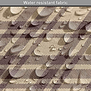 Ambesonne Scottish Tartan Fabric by The Yard, Retro Theme Art Old Fashion Check Plaid Pattern Geometric Design, Water Resistant Material for Outdoor Cushion Decorative Home Accents, 1 Yard, Tan Brown