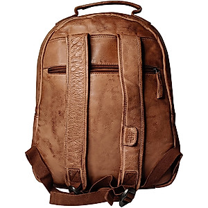 RUSTIC TOWN Mothers Day Gifts Leather Backpack Purse for Women - Washed Leather Multipurpose Laptop Handbag, College Bookbag Camping Daypack Fashion Shoulder Travel Bag