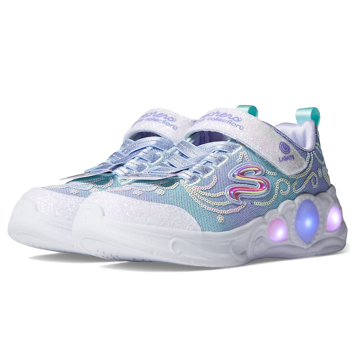 Skechers Kids Kids Princess Wishes Sneaker, Lavender/Multi, 10 US Unisex Toddler