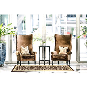 Kitchen Rug Non-Skid | Runner Mat Non-Slip Rug for Kitchen Floor with Rubber Backing Floor Mat | Low Profile (20" x 59") (1923-Brown)