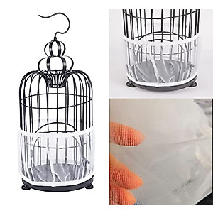 Pssopp Bird Cage Cover Durable Breathable Washable Mesh Seed Catcher Seed Catcher Guard Net Cover Large Size Bird Cage Good Night Cover (4 Colors)