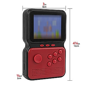 ReignSword Retro Handheld Rocker Game Console, Mini Arcade Machines Multiple Emulators Built-in Classical Games, Portable Handheld Video Games for Kids and Adult, Console Box Support TV Output (Red)