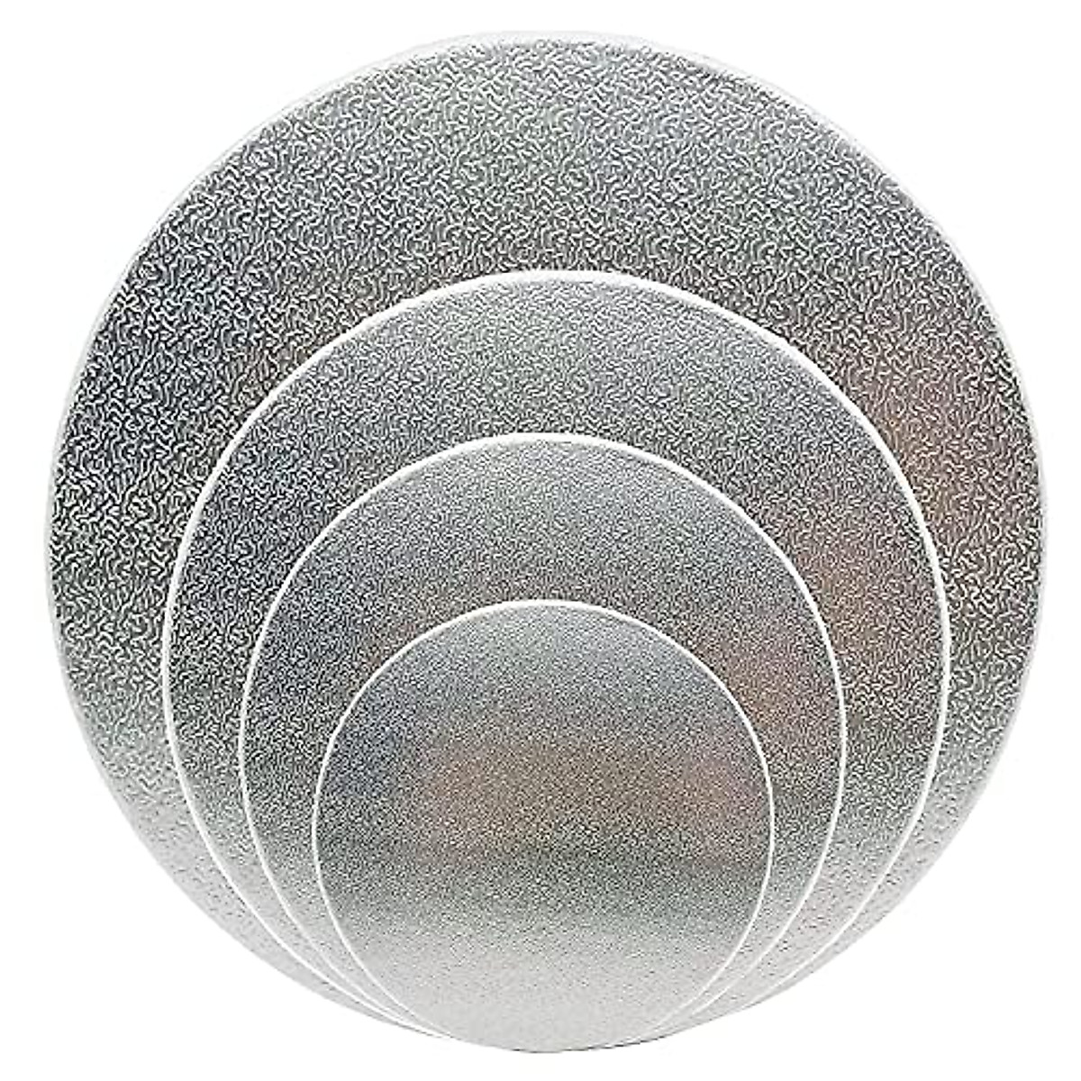 12 Pack Cake Boards, 6, 8, 10, 12 Inch Round Cake Circles, Cake Base Cardboards 3 of Each Size for Cake Decorating, Silver