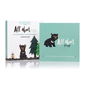 RubyRoo Baby Memory Book - Milestone Keepsake Baby Photo Album - First 5 Years Scrapbook Journal for Baby Boy or Girl - Pregnancy Gift for Baby Shower, Newborn Gender Neutral Record Book - Woodland