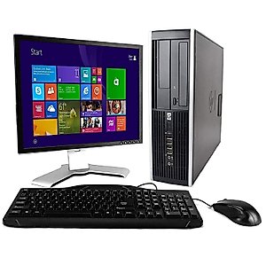 HP Compaq Desktop Computer(Core I5 Upto 3.4GHz,4GB,250GB,WiFi,VGA,DP,DVD,Windows 10-Multi Language-English/Spanish/French) Package with 20in Monitor(Brands May Vary)(CI5)(Renewed)