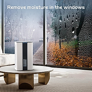 COLAZE Dehumidifiers for Home, 850 Sq.Ft Dehumidifier for Room Bathroom Bedroom RV Closet, 85 OZ Water Tank, Two Working Modes with Auto Shut Off, 7 Colors LED Light