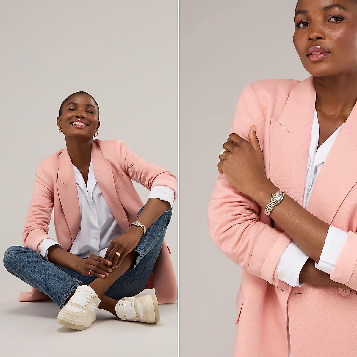 Sekonda Monica Ladies 20mm Quartz Watch in White with Analogue Display, and Two Tone Alloy Strap 40125