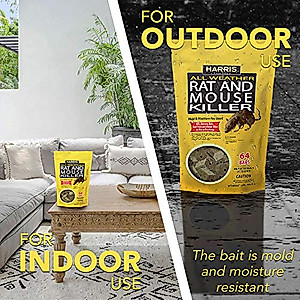 Harris Rat & Mouse Killer, 64 Pack Bait Bars