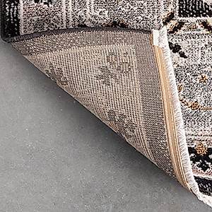 Well Woven Indira Julita Vintage Bohemian Aztec Tribal Black 5'3" X 7'3" Area Rug