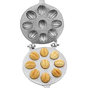 Walnut Cookie Mold (Oreshek) Maker 9 Halves Nuts Big Oreshki Russian Soviet Cookies Pastry