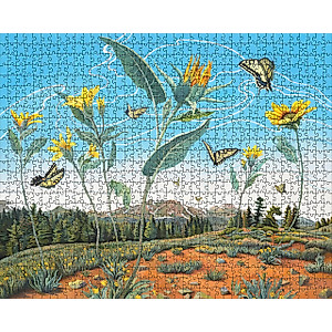 Pomegranate 1000-Piece Jigsaw Puzzle for Adults, Phyllis Shafer's Swallowtail Dance, Matte Finish, Snug Fit