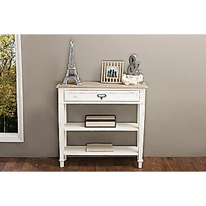 Baxton Studio Dauphine Traditional French 1-Drawer Accent Console Table, White