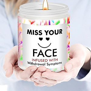 Best Friends - Gifts for Women Sister Bestie, Friendship Gifts for Women Friends, Best Friend Birthday Gifts, Funny Christmas Gifts for Women, Miss Your Face Lavender Candle Gifts for Bestie