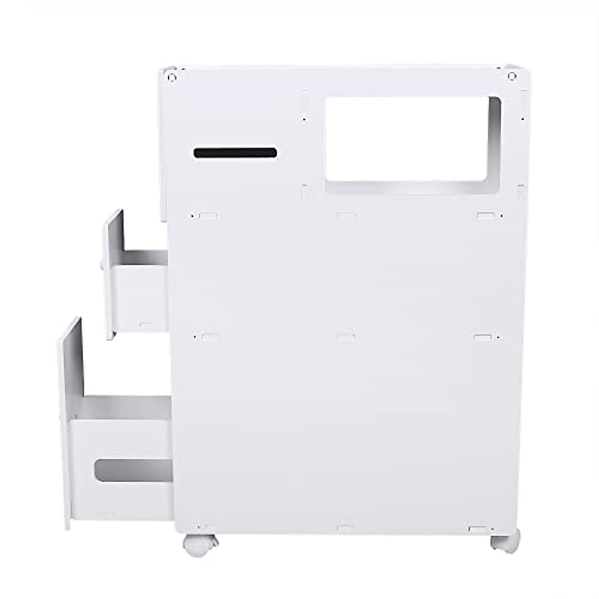 DYRABREST Bathroom Storage Cabinet 3-Tier Toilet Side Cabinet Free Standing Toilet Paper Holder Narrow Corner Floor Cabinet Vertical Dresser Storage Tower with Drawers for Small Space