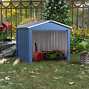 SUXXAN Metal Outdoor Small Storage Shed 3FT x 3FT, Steel Utility Tool Shed Storage House, Metal Sheds Outdoor Storage for Backyard Garden Patio Lawn,Blue