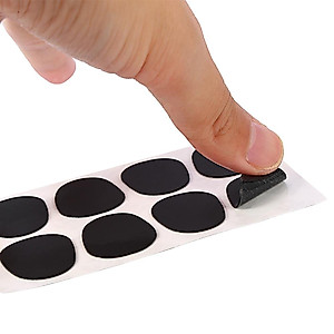 Fafeims 8Pcs Mouthpiece Patch Cushion Rubber Sax Mouthpiece Pad Cushion for Soprano Alto Tenor Saxophone Clarinet (Black 0.5mm Big Oval)