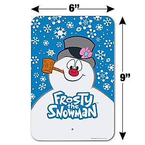 Frosty the Snowman Snowing Home Business Office Sign